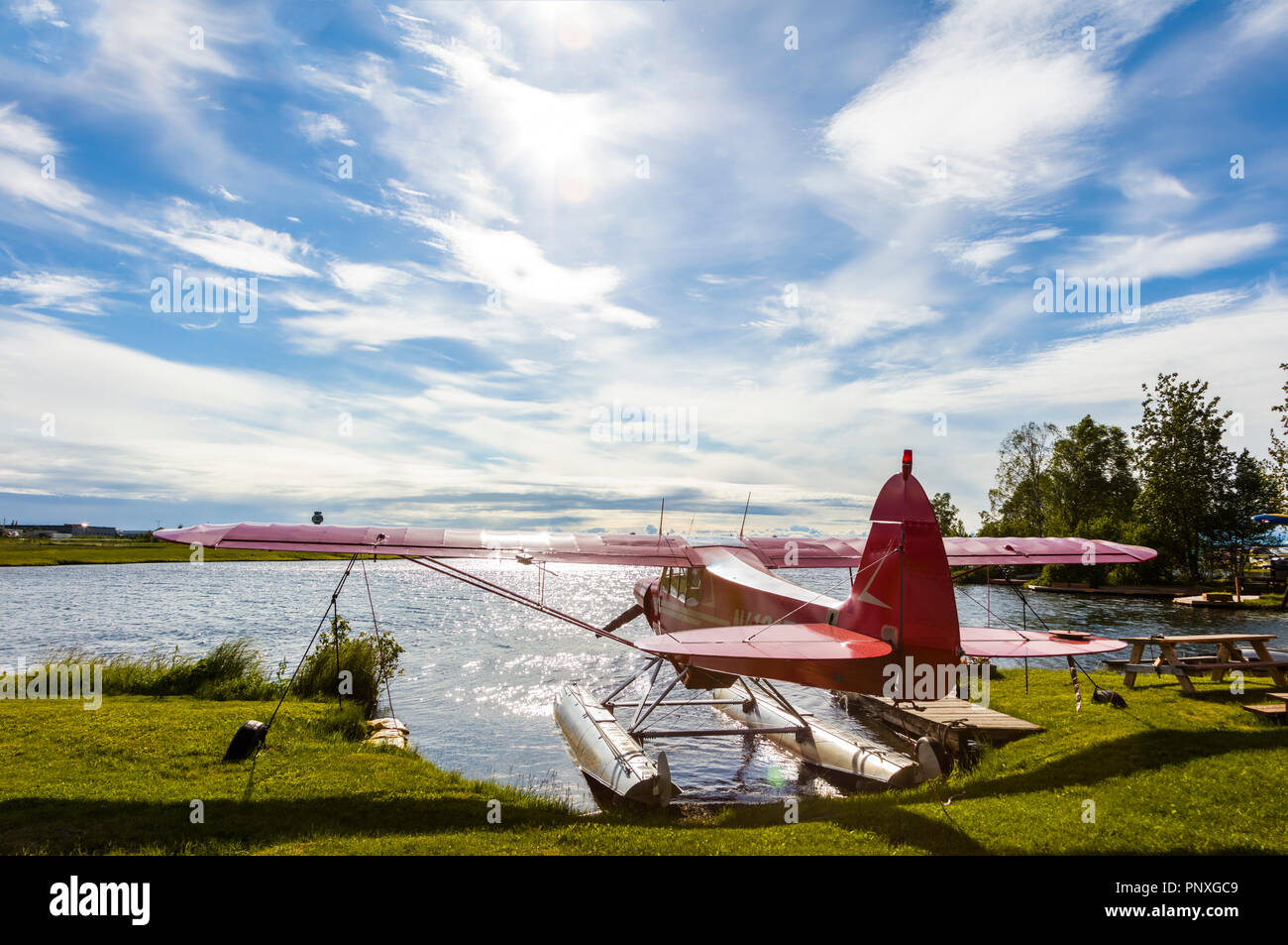 Seaplane or floatplane at Lake Hood Seaplane Base the world's busiest ...