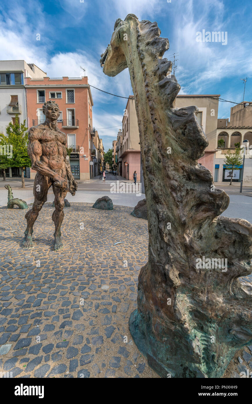 Figueras, Spain - 28 July 2018: (San Jorge y el dragon) Saint George ...