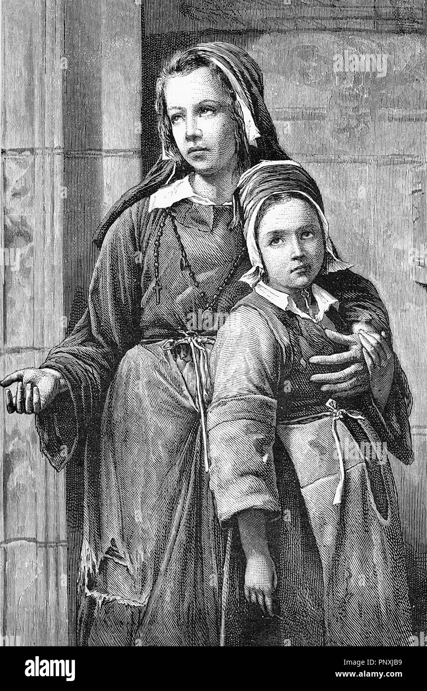 Sad girl poverty historical hi-res stock photography and images - Alamy