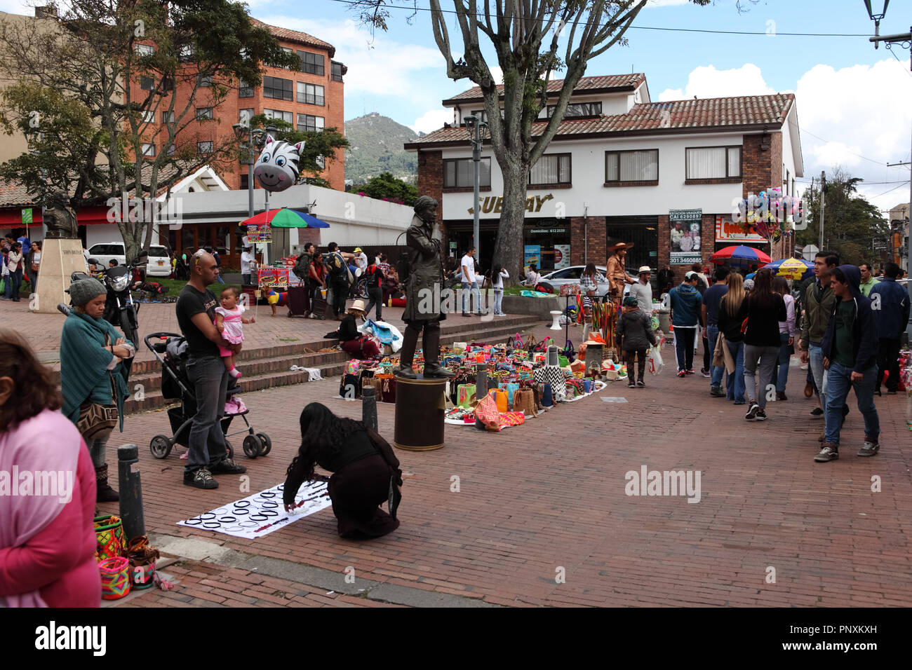 Bogota, Colombia - May 21, 2017: Huge crowd visits the Flea Market to ...