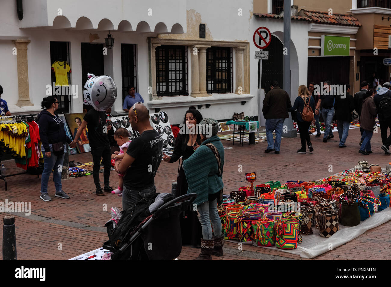 Bogota, Colombia - May 21, 2017: Huge crowd visits the Flea Market to ...