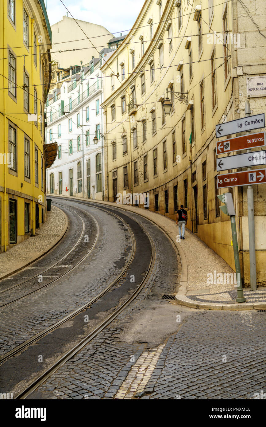 Yellow house typical portuguese architecture hi-res stock photography ...