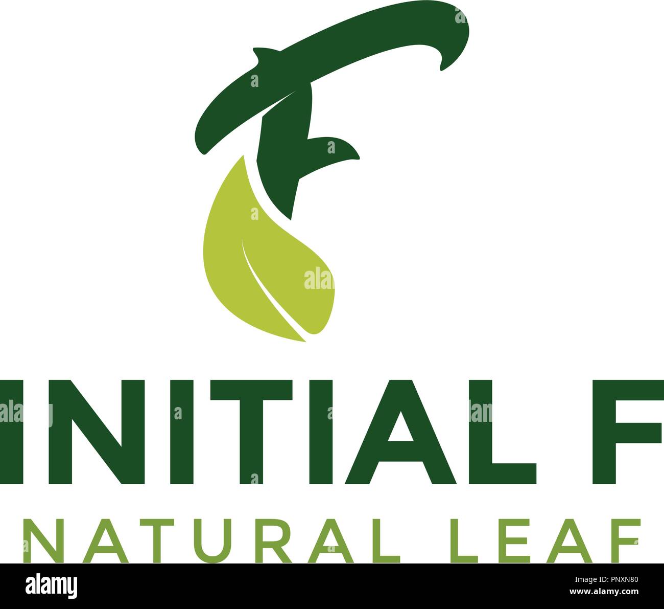 Leaf f logo Stock Vector Images - Alamy