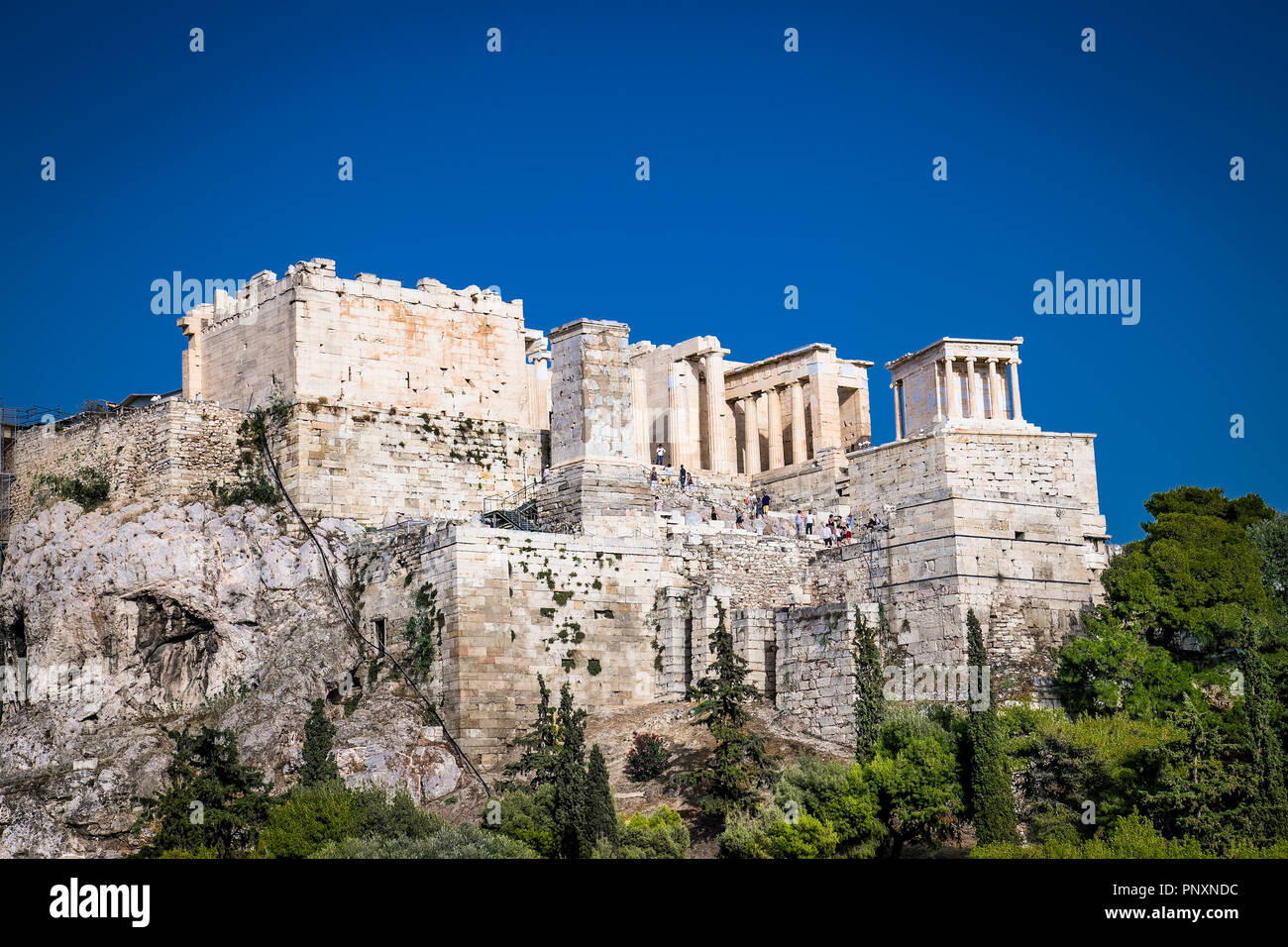 Acropolis of Athens, Greece. It is the main landmark of Athens. Scenic ...