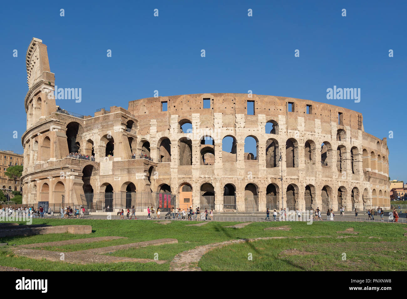 The Colosseum at evening, Rome, Italy Stock Photo - Alamy