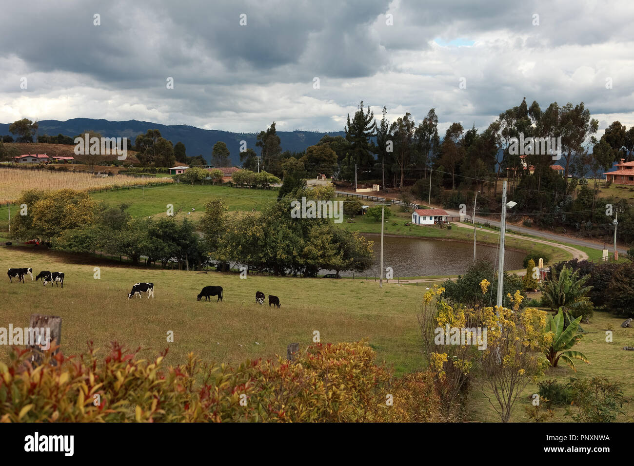 Subachoque, Colombia - August 03, 2014: Farmland in rural Colombia just ...