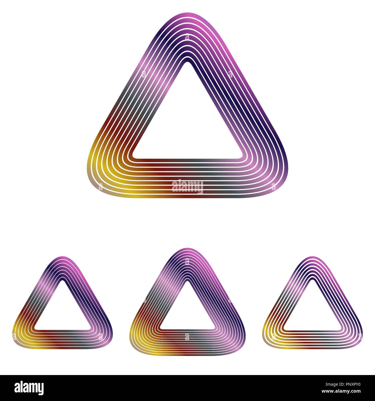 Rounded triangle hi-res stock photography and images - Alamy
