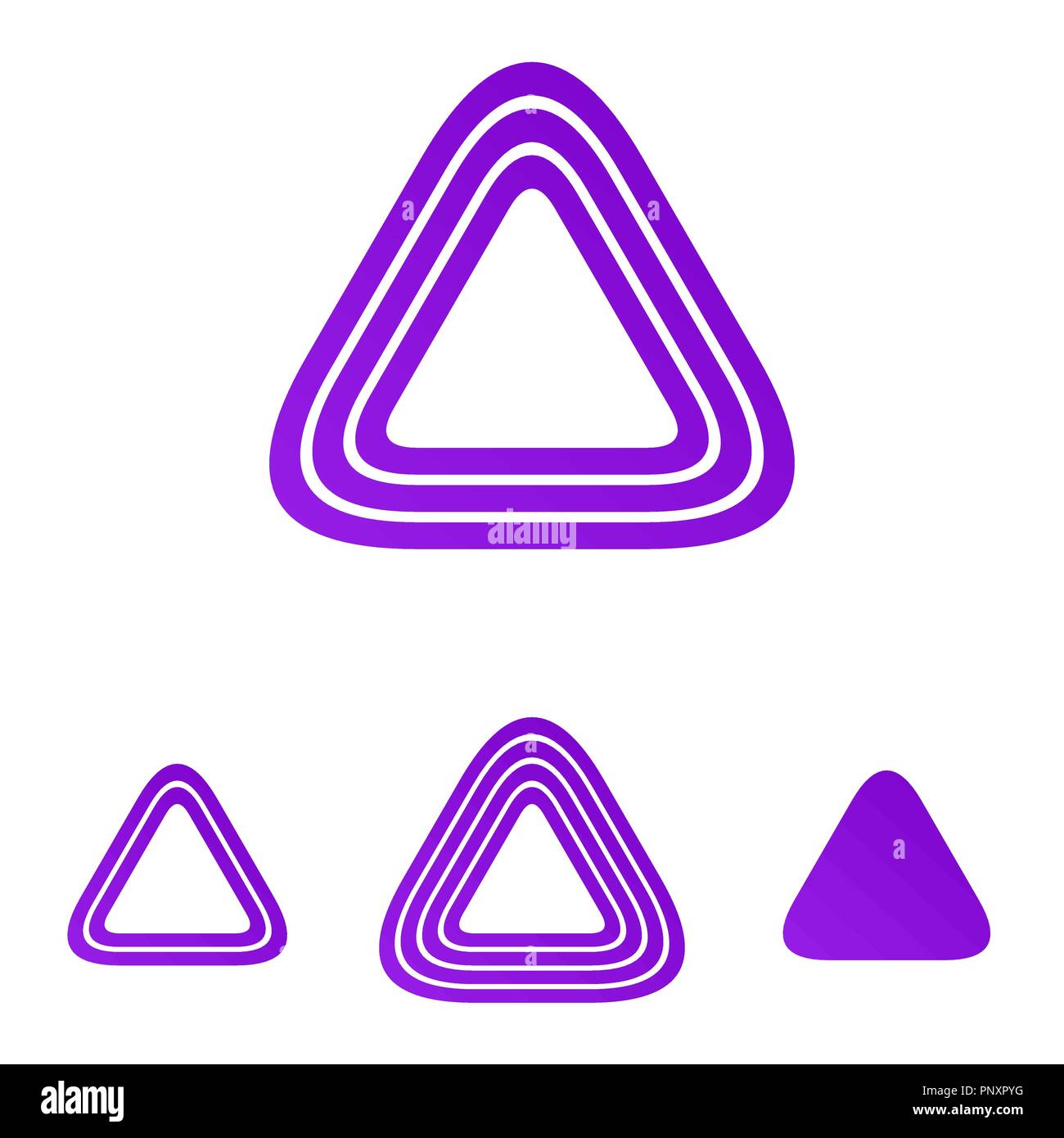 Purple line triangle logo design set Stock Vector Image & Art - Alamy