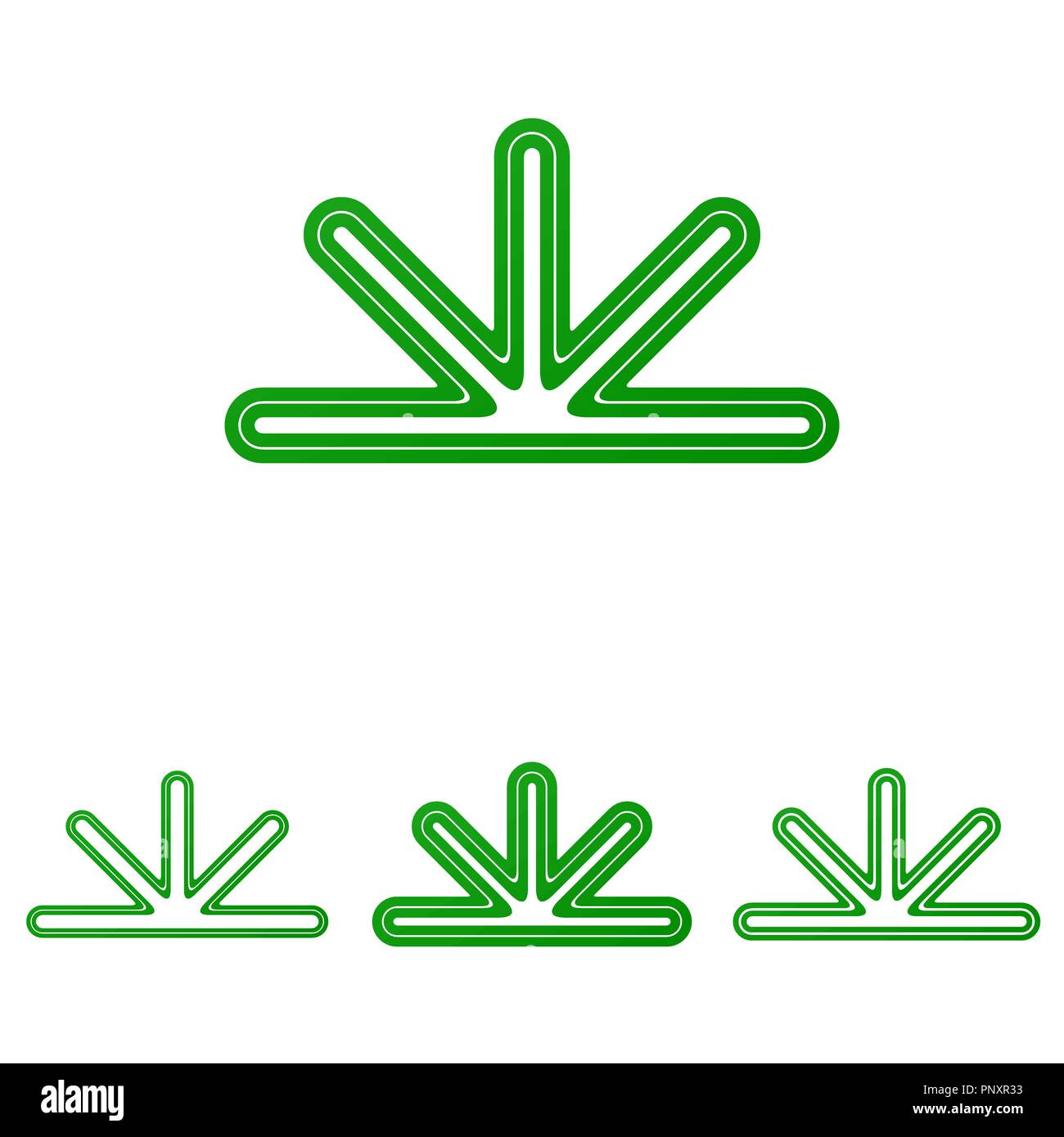 Green abstract line logo design set Stock Vector Image & Art - Alamy
