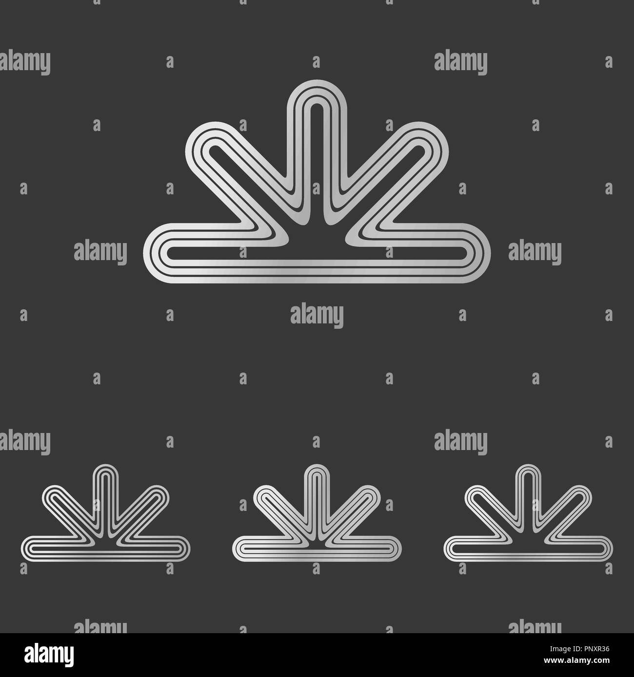 Silver line abstract logo design set Stock Vector Image & Art - Alamy