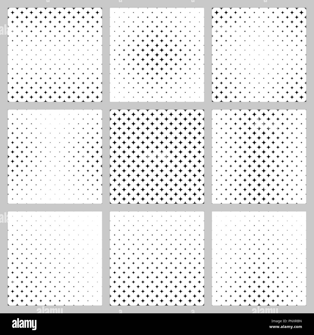 Black white curved star pattern design set Stock Vector Image & Art - Alamy