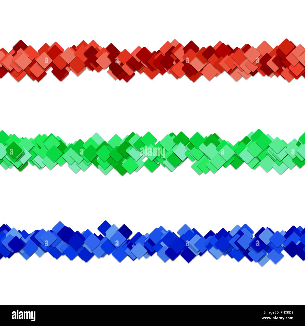 Seamless abstract square pattern paragraph divider line design set ...