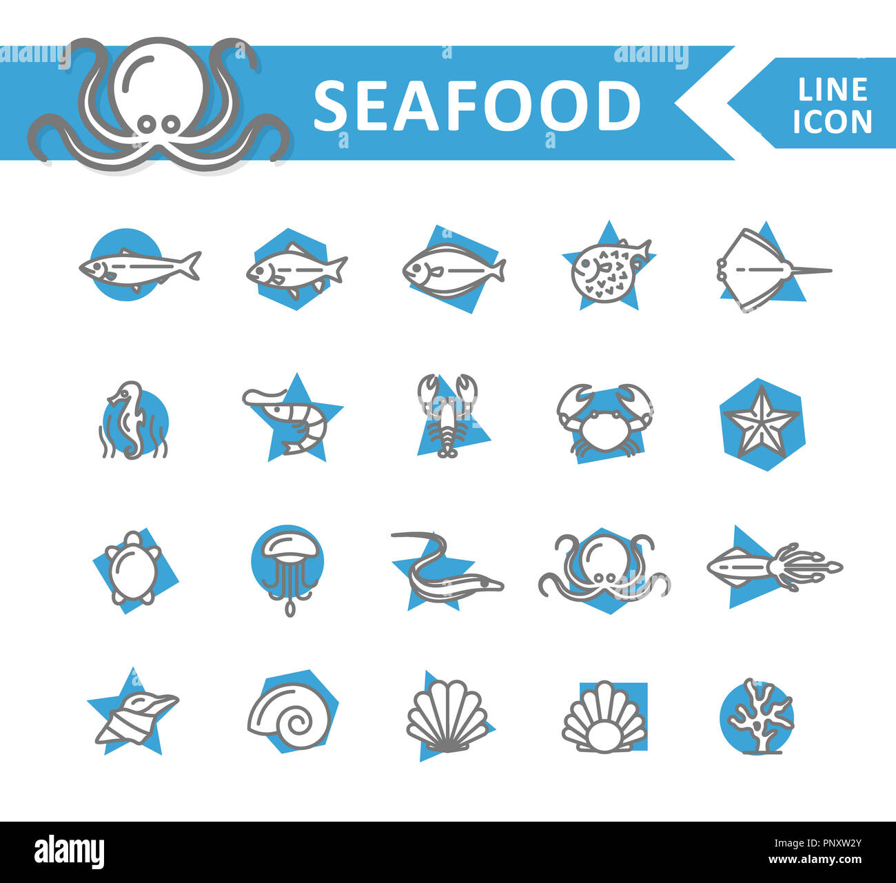 Shrimp crab jellyfish prawn Cut Out Stock Images & Pictures - Alamy