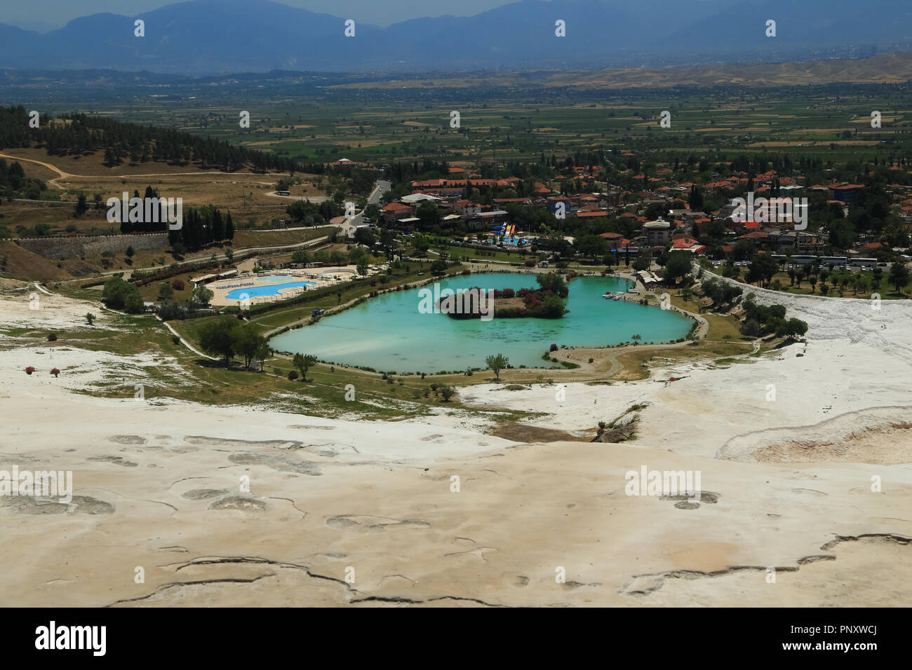 Thermal water cascades in the Pammunkale area in Turkey Stock Photo - Alamy