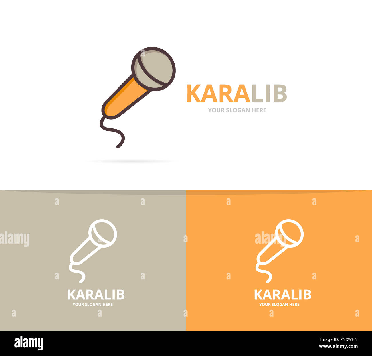 microphone logo. Unique karaoke and stand up comedy logotype design ...