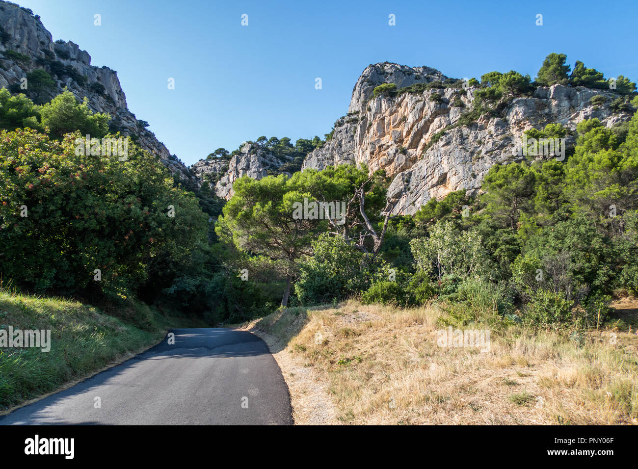Road between Rocks in Provence, France Stock Photo - Alamy