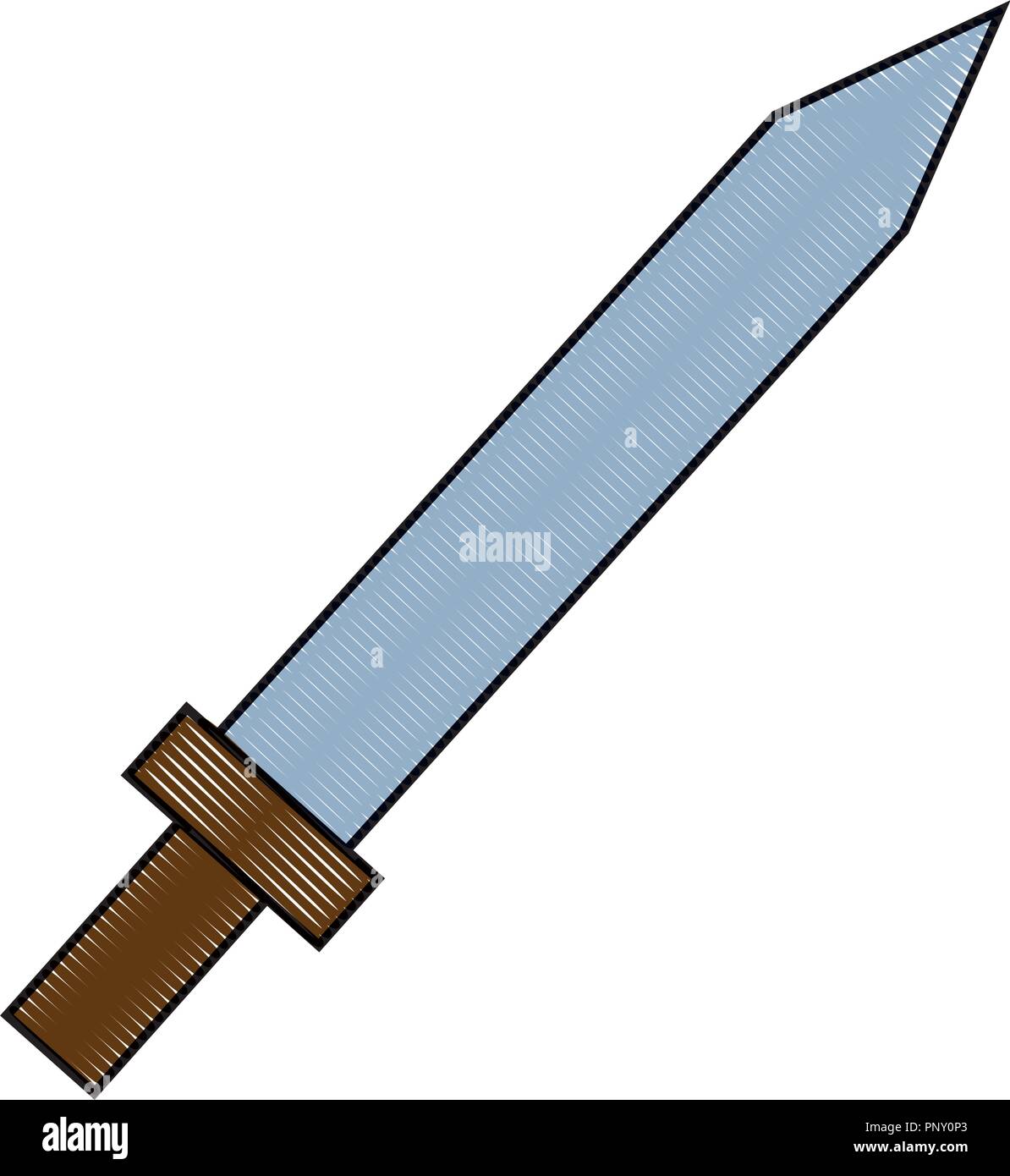 sword icon over white background, vector illustration Stock Vector ...