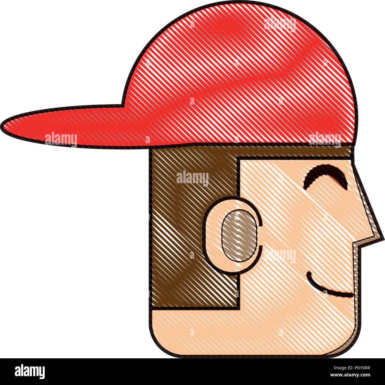 cartoon man wearing a cap over white background, vector illustration ...