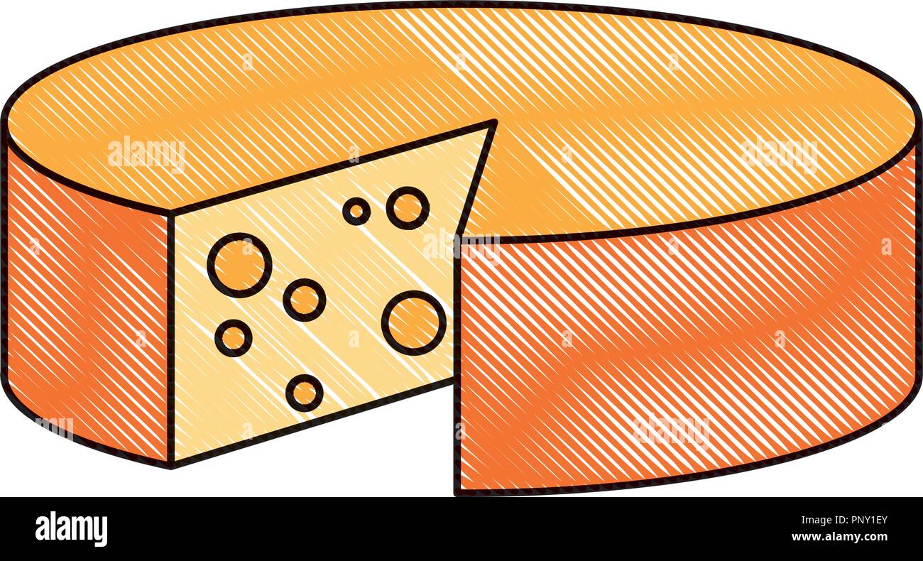 cheese round food nutrition diet vector illustration Stock Vector Image ...