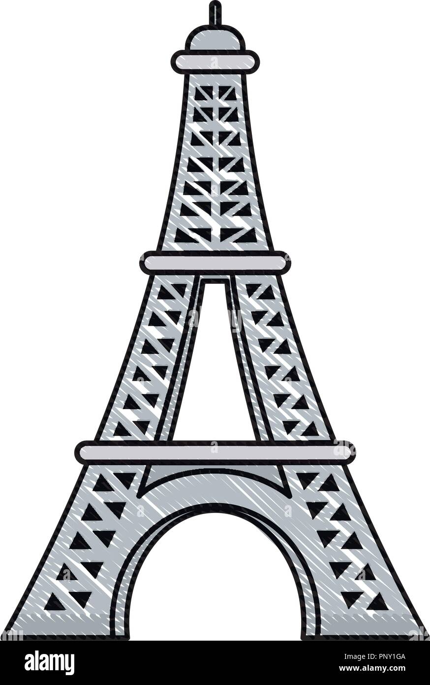 tower eiffel paris landmark structure vector illustration Stock Vector ...
