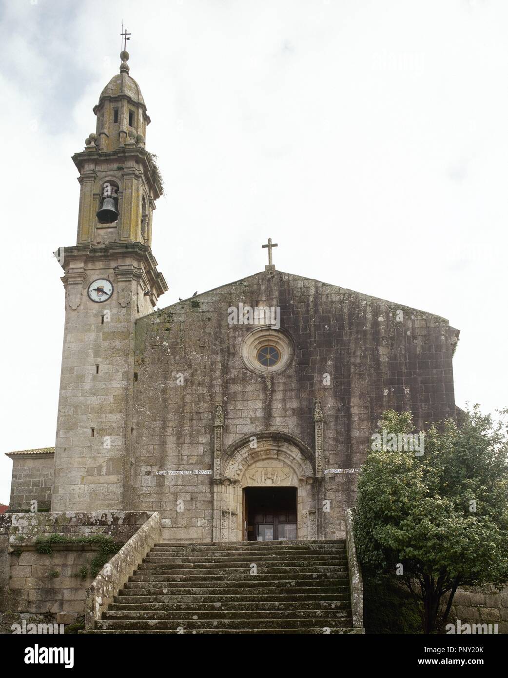 Rianxo, La Coru–a province, Galicia, Spain. The Santa Coloma church ...