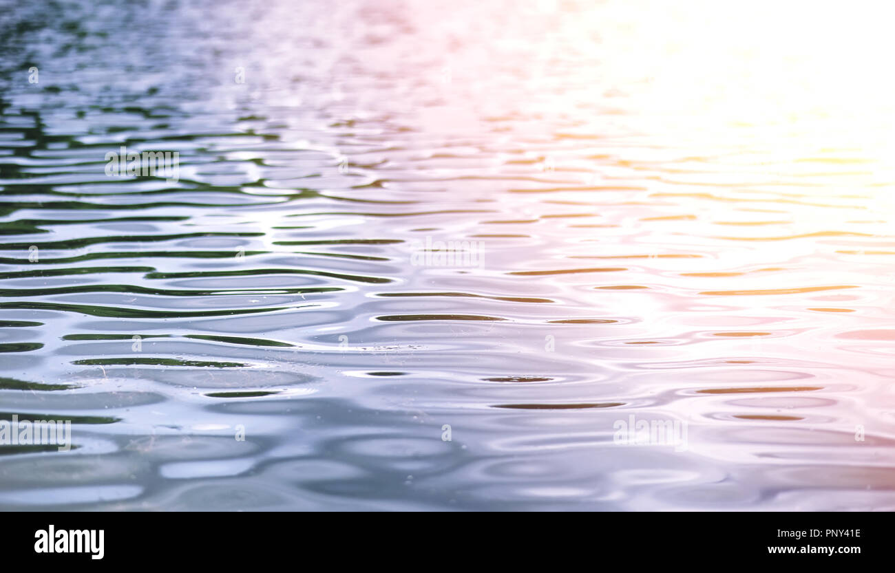 Landscape lake. Texture of water. The lake is at dawn. The mouth Stock ...