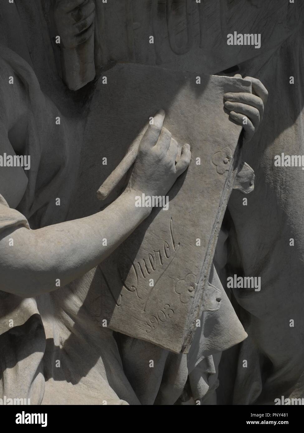 SCULPTURES OF THE FACADE OF THE NATIONAL LIBRARY Stock Photo - Alamy