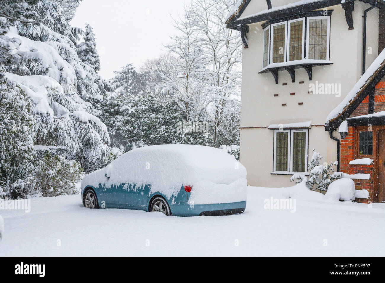 House car parking front garden hi-res stock photography and images - Alamy