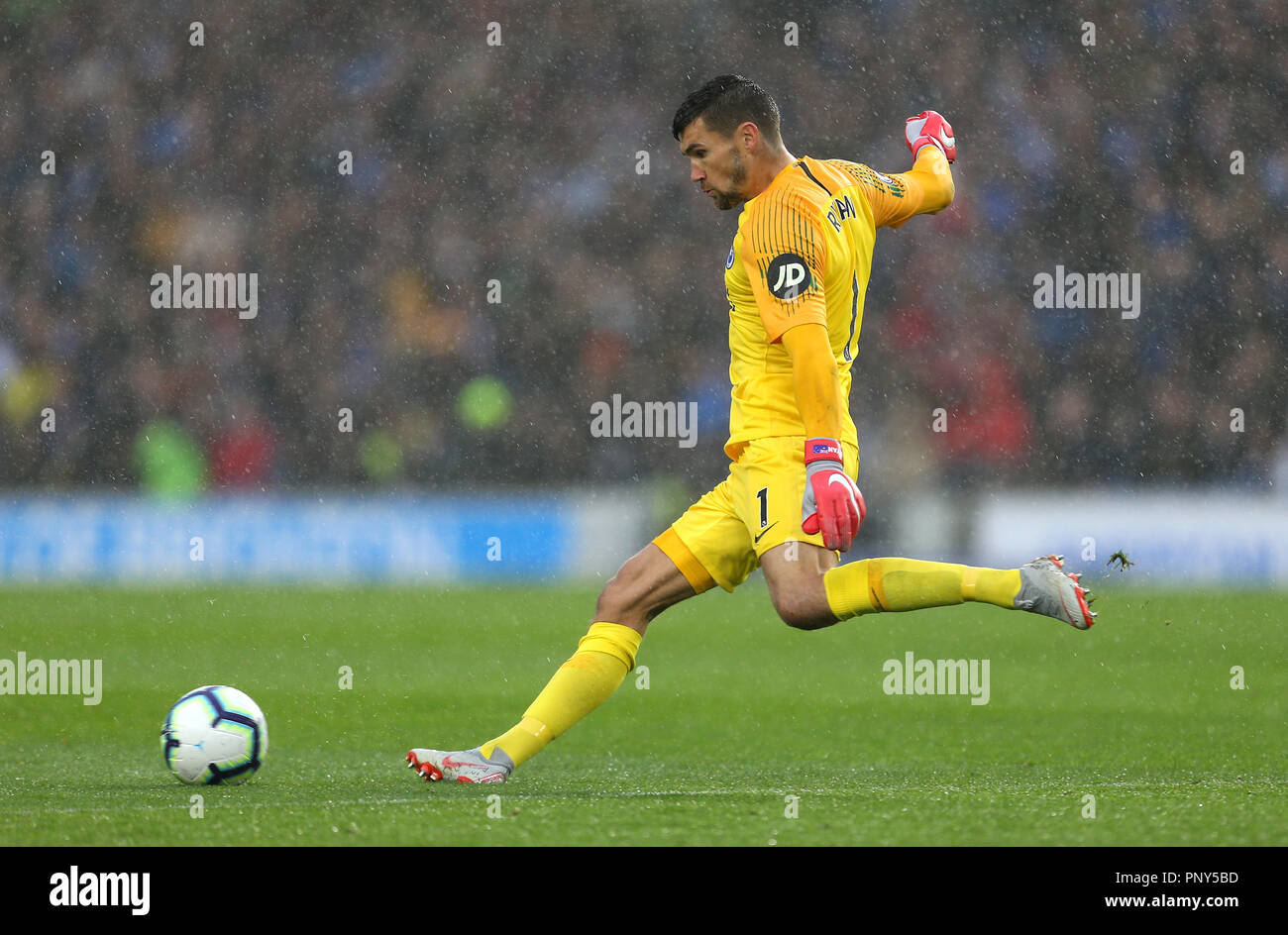 Brighton & Hove Albion goalkeeper Mathew Ryan during the Premier League ...