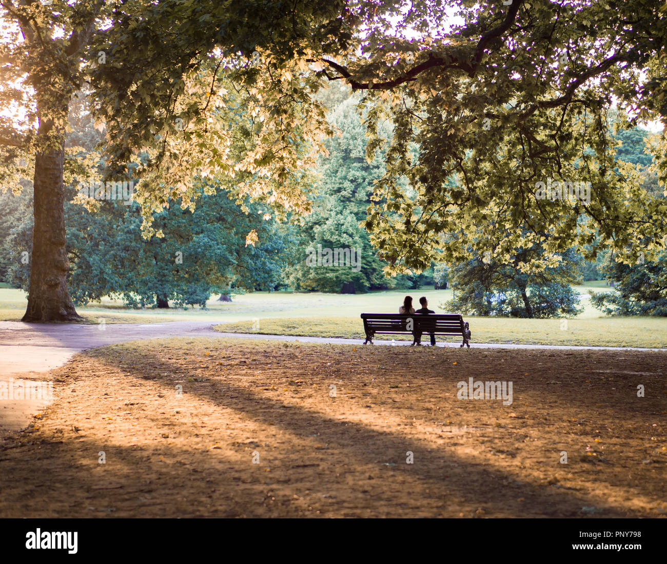 Romantic garden bench hi-res stock photography and images - Alamy