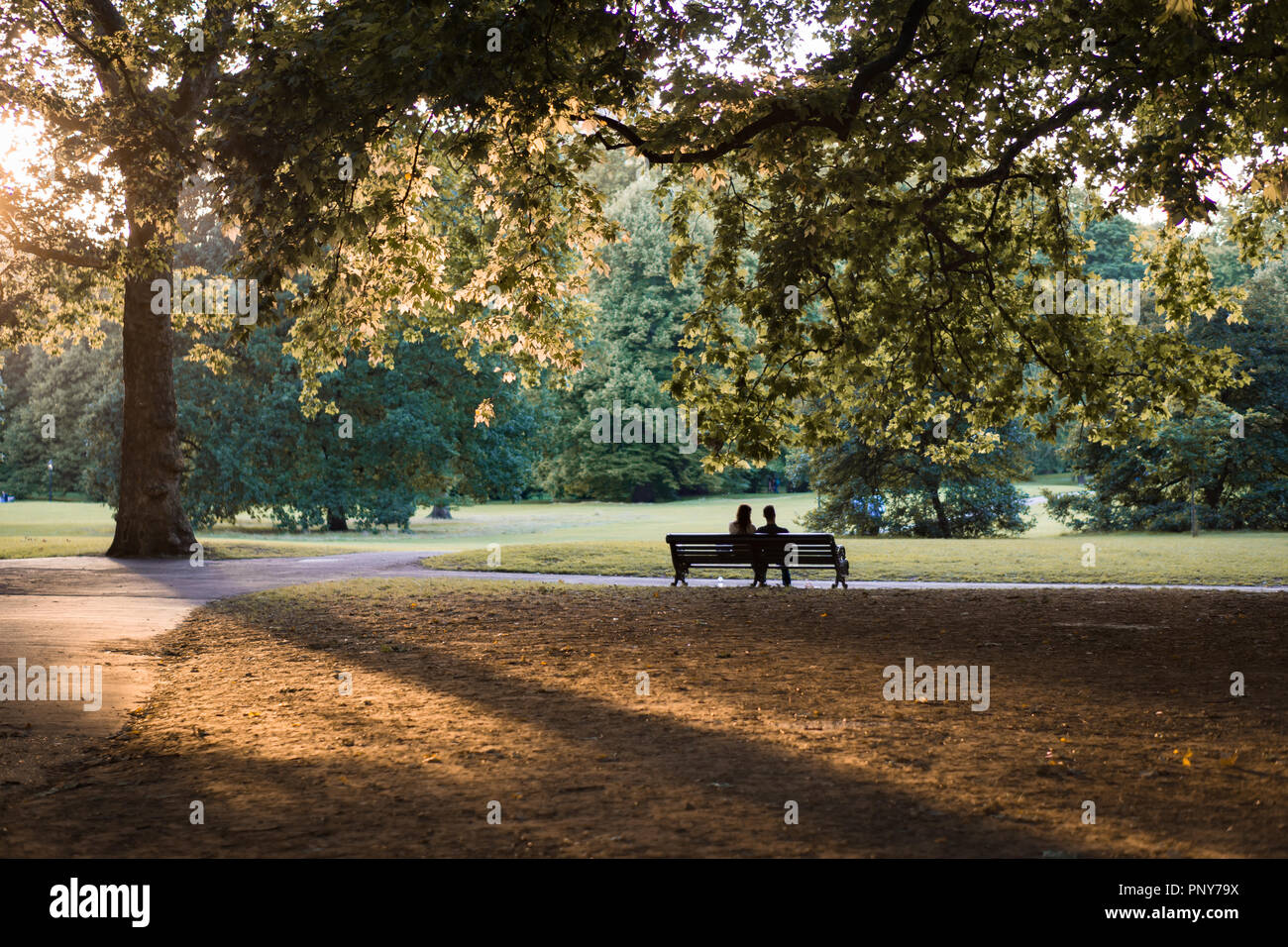 Romantic garden bench hi-res stock photography and images - Alamy
