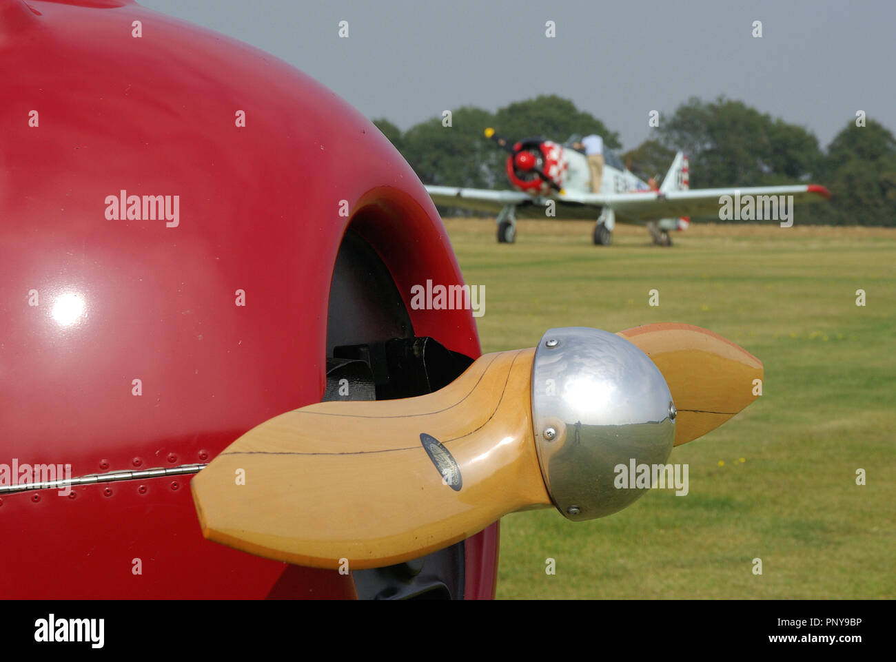 Wooden propeller of Dale Renegade Spirit homebuilt microlight plane ...