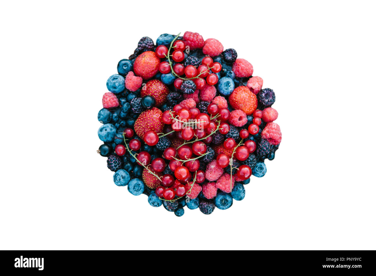 Many different berries isolated on white background Stock Photo - Alamy