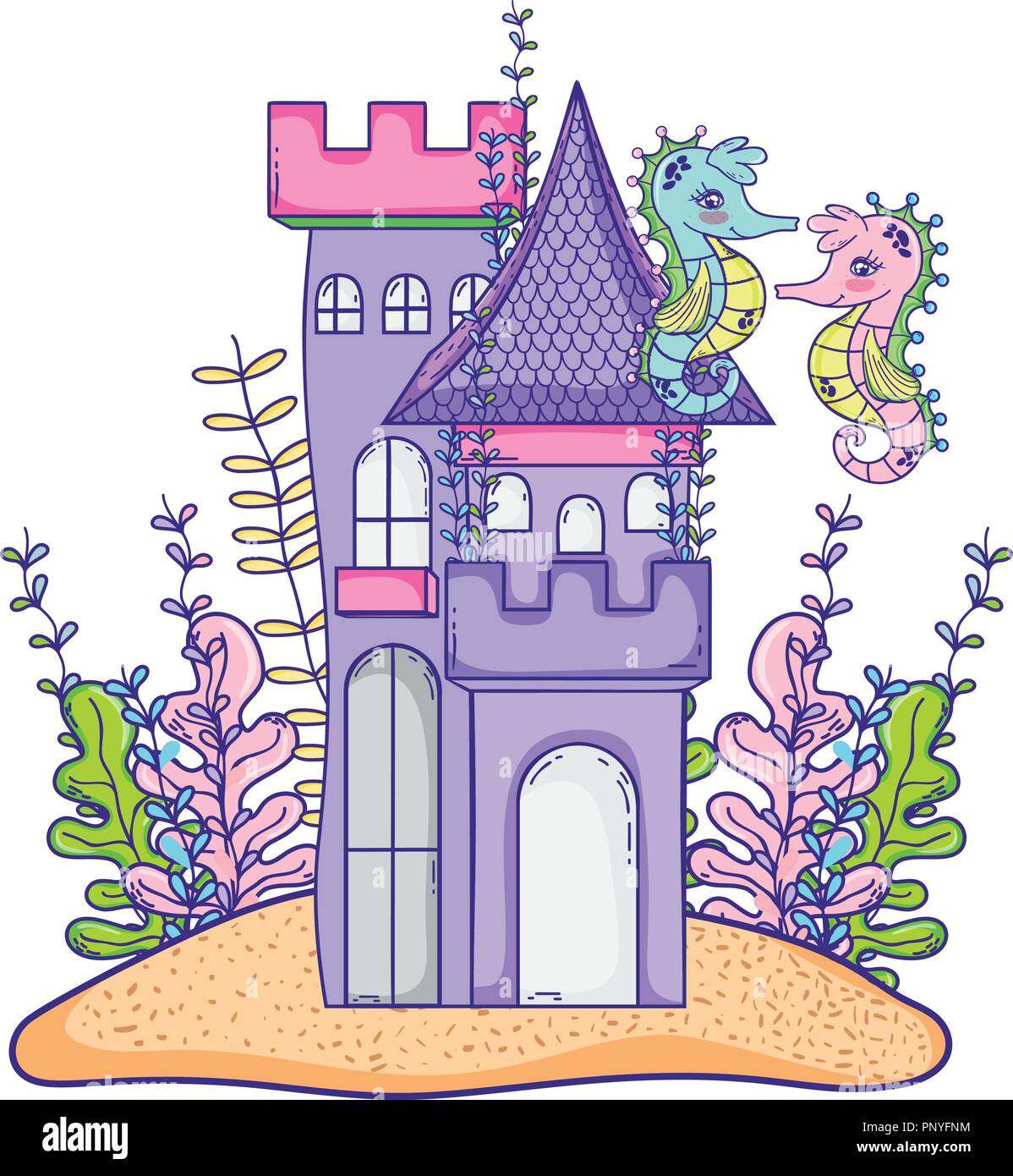 Undersea castle cartoon Stock Vector Image & Art - Alamy