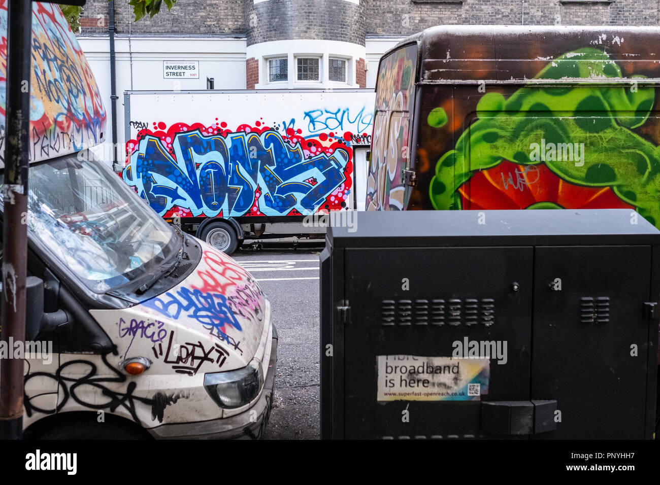 Graffitied van hi-res stock photography and images - Alamy