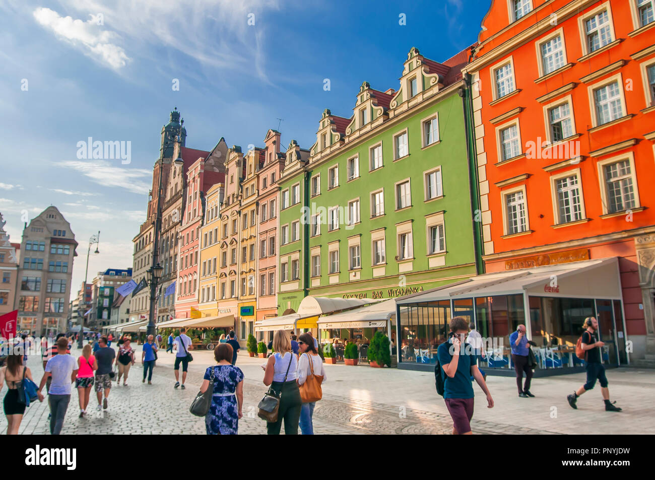 Wroclaw medieval market square (Rynek we Wrocławiu), old town (Stare ...