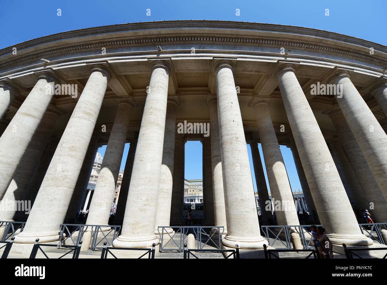 St. Peter's Square colonnades Stock Photo - Alamy