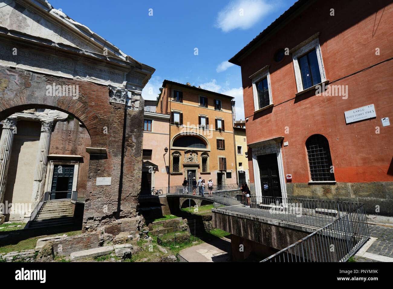 The Porticus Octaviae in Camput Martius in Rome Stock Photo - Alamy