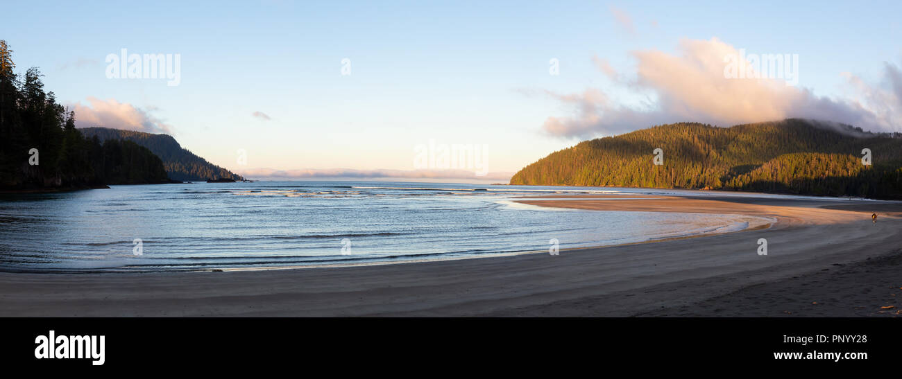 Beautiful sandy beach during a vibrant summer sunrise. Taken in San ...