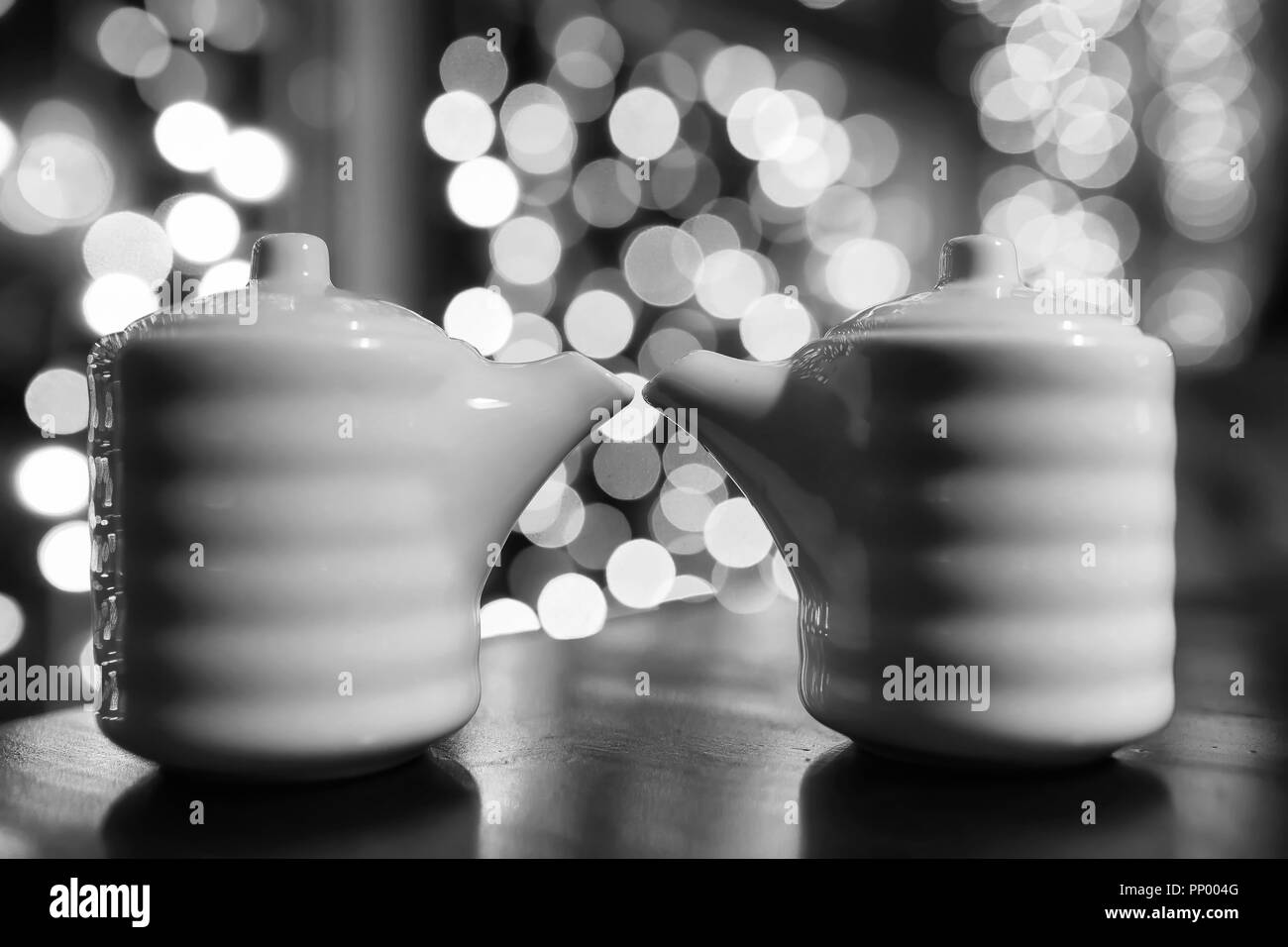 Objects in the cafe on the table Stock Photo - Alamy