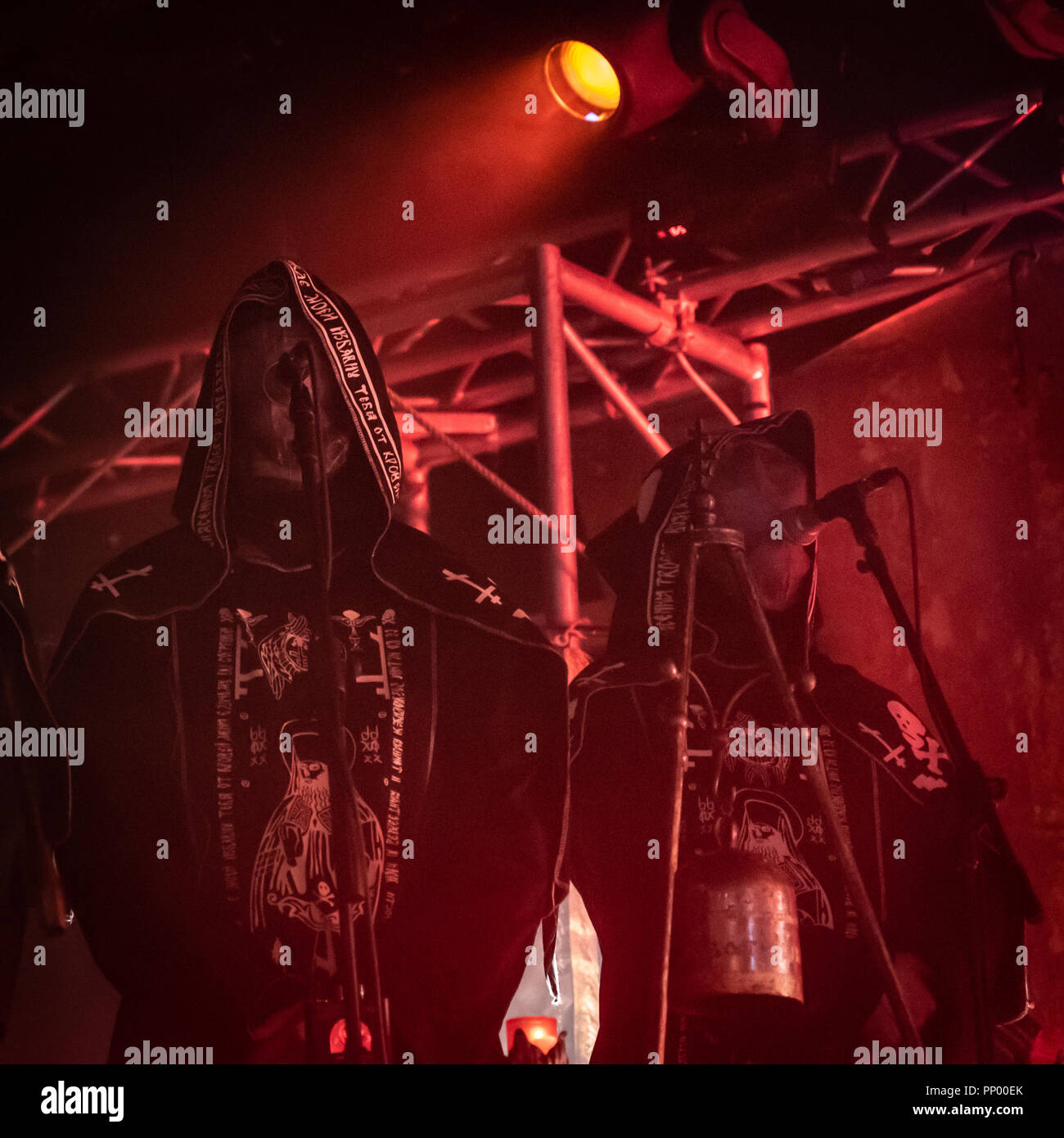 Pavia, Italy - September 20, 2018: Polish Black Metal band BATUSHKA ...