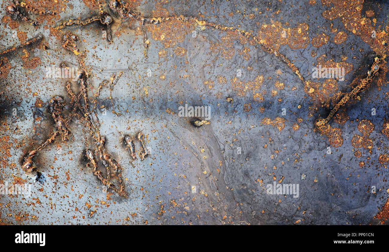 The texture is metallic. Industrial background from an old rusty Stock ...