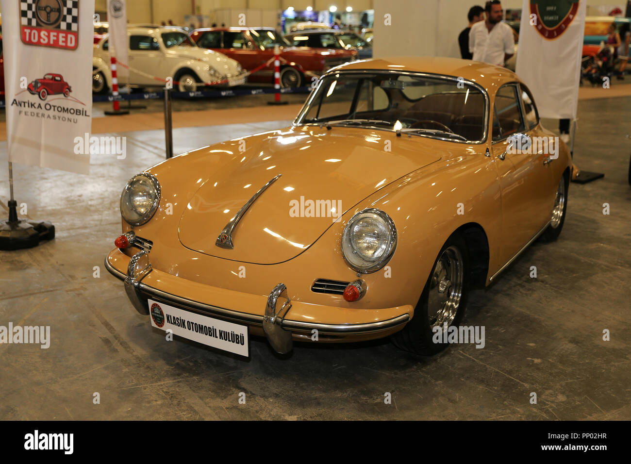 ISTANBUL, TURKEY - JULY 01, 2018: Porsche display at Istanbul Classic ...