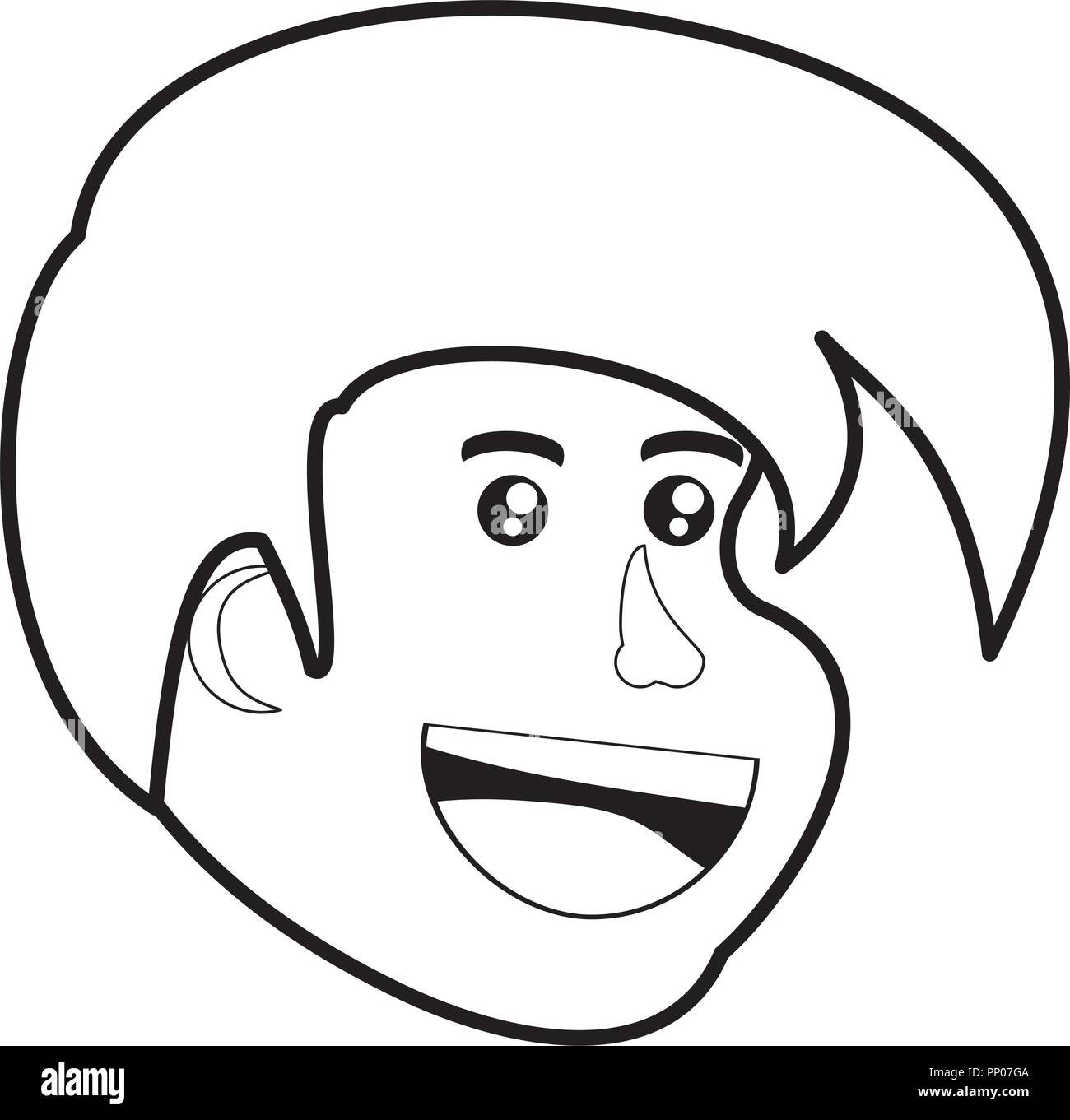 cartoon boy icon over white background, vector illustration Stock ...