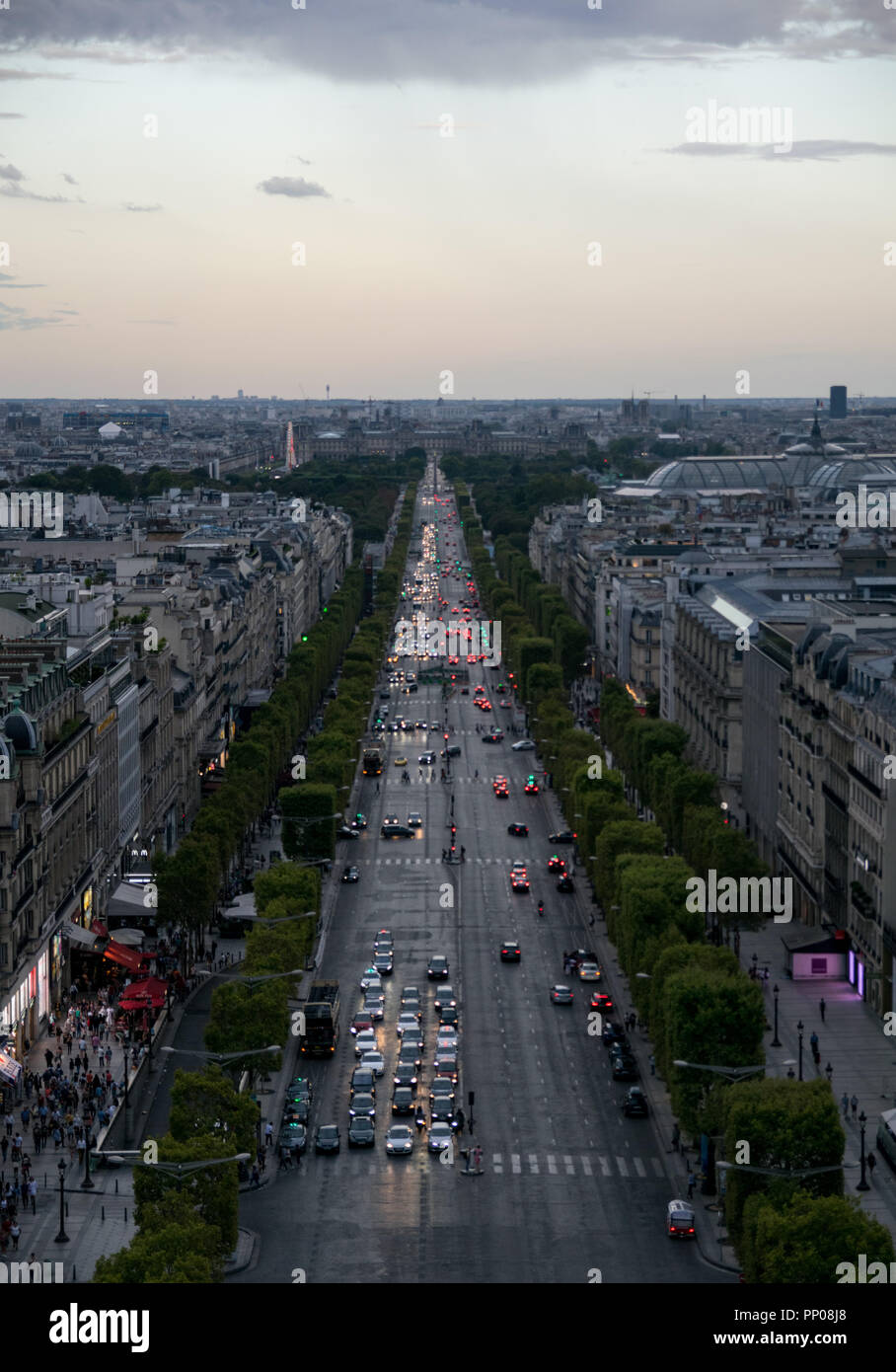 Paris champs elysees beautiful sky hi-res stock photography and images ...