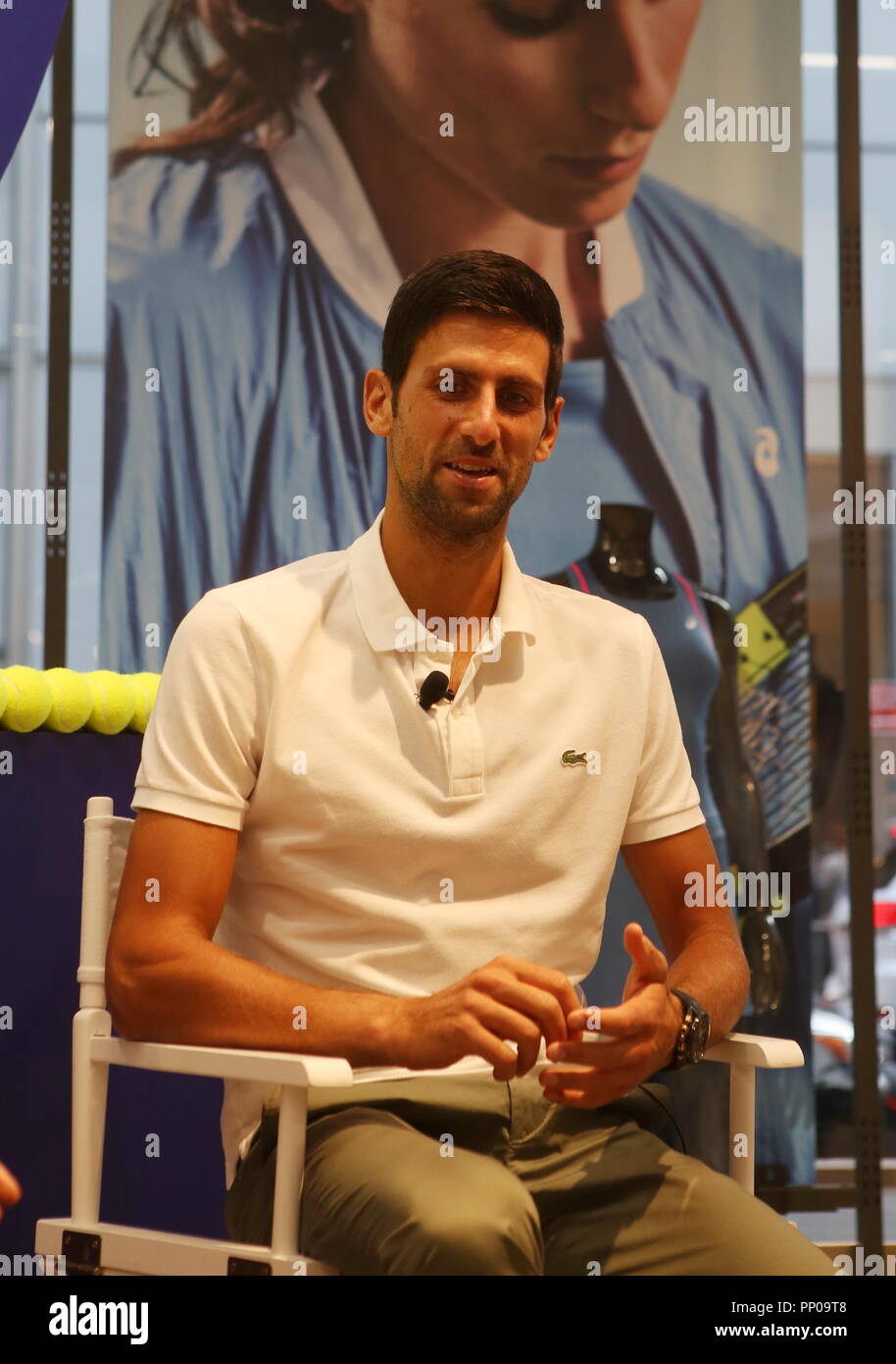 Novak Djokovic makes an appearance at ASICS flagship store Featuring ...