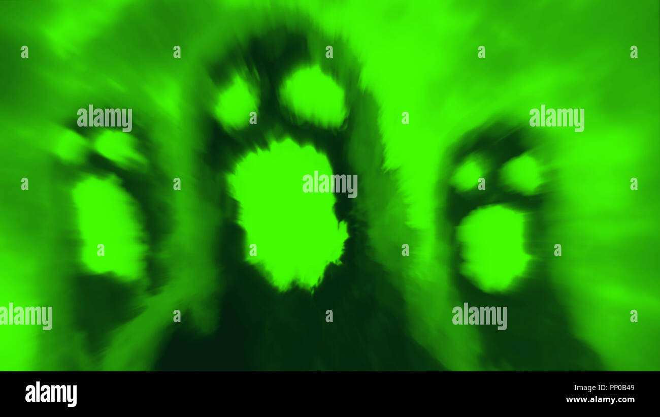 Scary hellish ghosts character face. Genre of horror. Green background ...