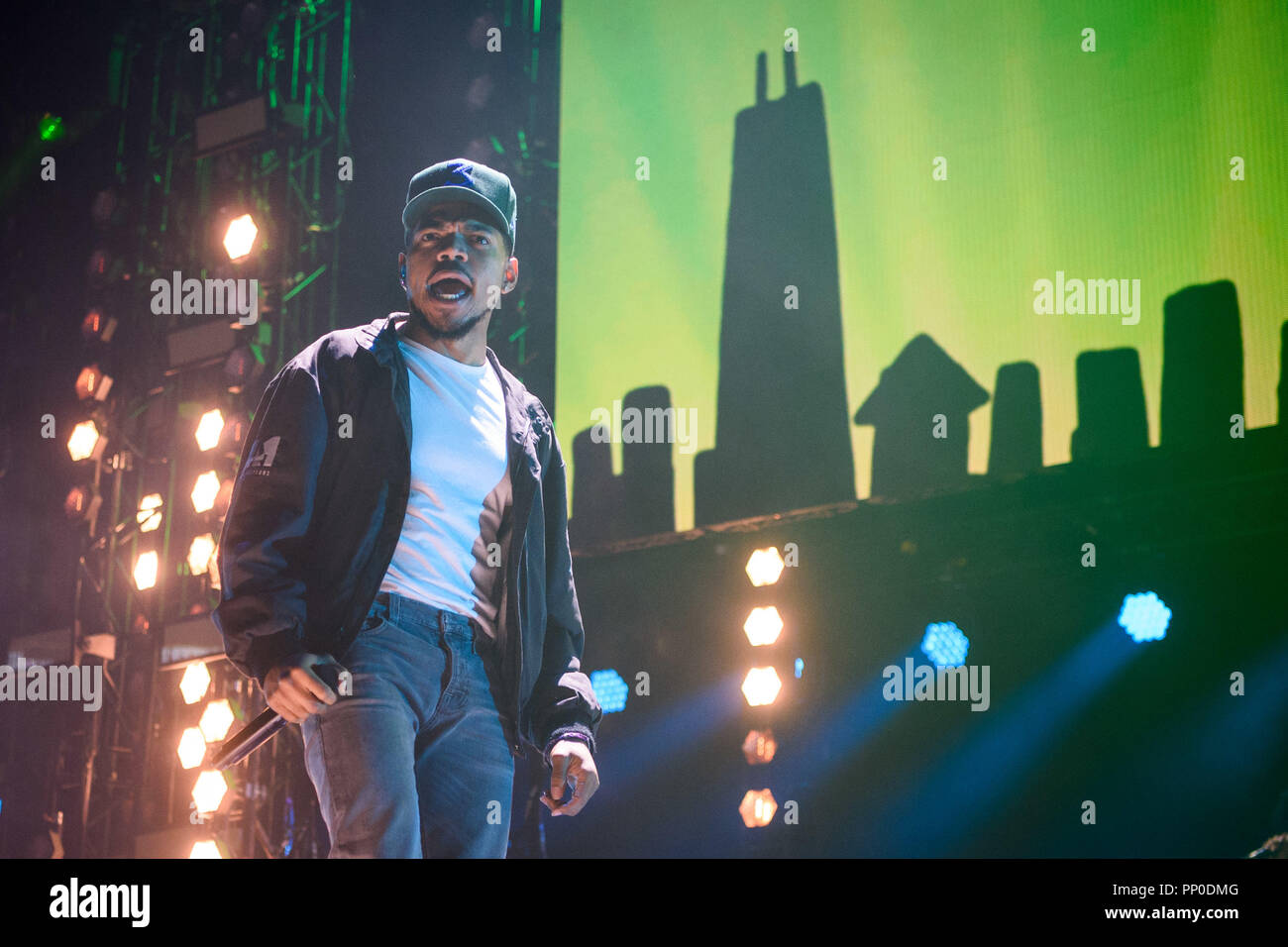 Chance the Rapper performing at BBC Radio 1Xtra Live at the O2 Arena in ...