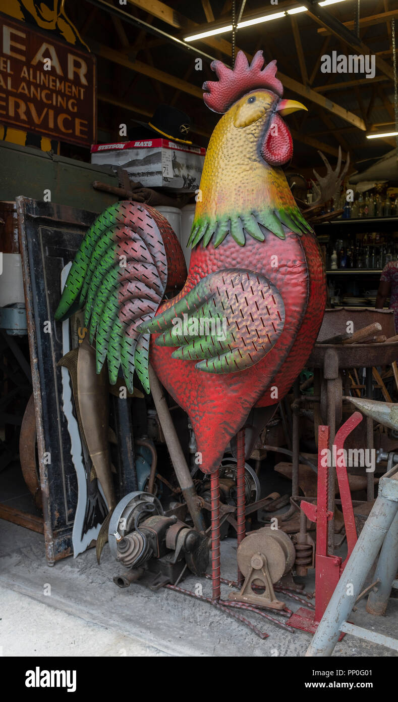 metal rooster sculpture Stock Photo - Alamy