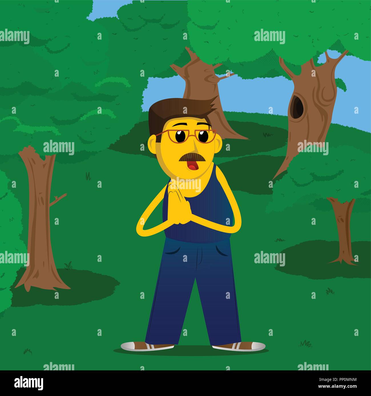 Man asking god Stock Vector Images - Alamy